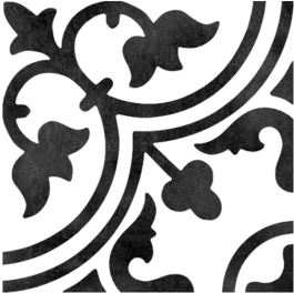 KW Tiles | Frame15 Clover B&W